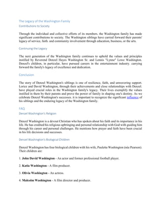 Denzel Washington Siblings: A Comprehensive Look at the Family Behind ...