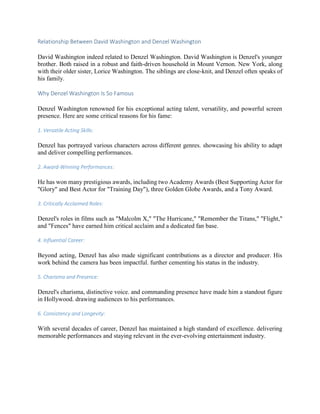 Denzel Washington Siblings: A Comprehensive Look at the Family Behind ...