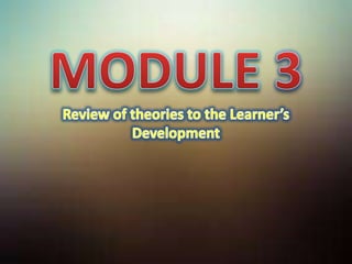 facilitating learning module 3 | PPTX