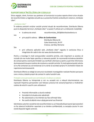 Codul de conduita pentru furnizorii DEO | PDF