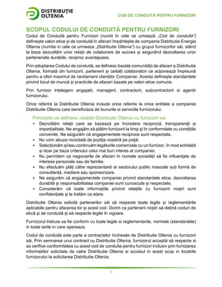 Codul de conduita pentru furnizori | PDF