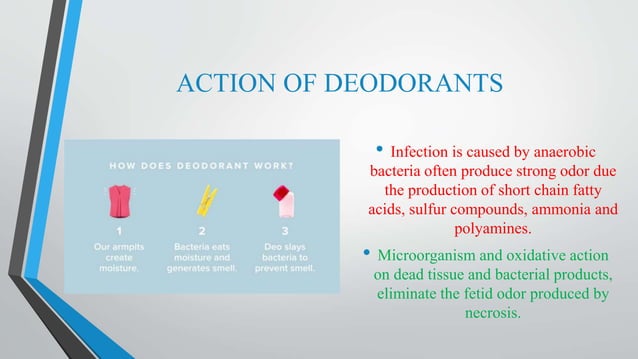 Deodorants and antiperspirants Cosmetic Science | PPTX