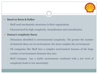 THE ENVIRONMENT AND STRUCTURE - ROYAL DUTCH SHELL COMPANY | PPT