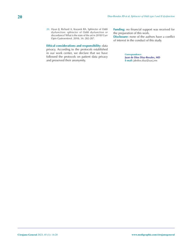Type I and II sphincter of Oddi dysfunction: a case-control study | PDF