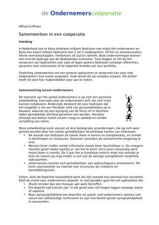 De ondernemerscooperatie | PDF