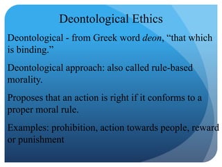 Deontological Ethics by Christine Wandolo | PPTX