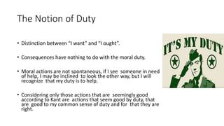 Deontological theory of kant | PPTX