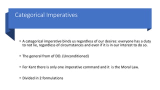 Deontological theory of kant | PPTX