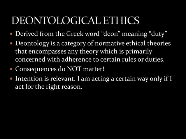 Deontology intro | PPTX