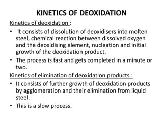 Deoxidation and inclusion control | PPTX