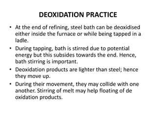 Deoxidation and inclusion control | PPTX