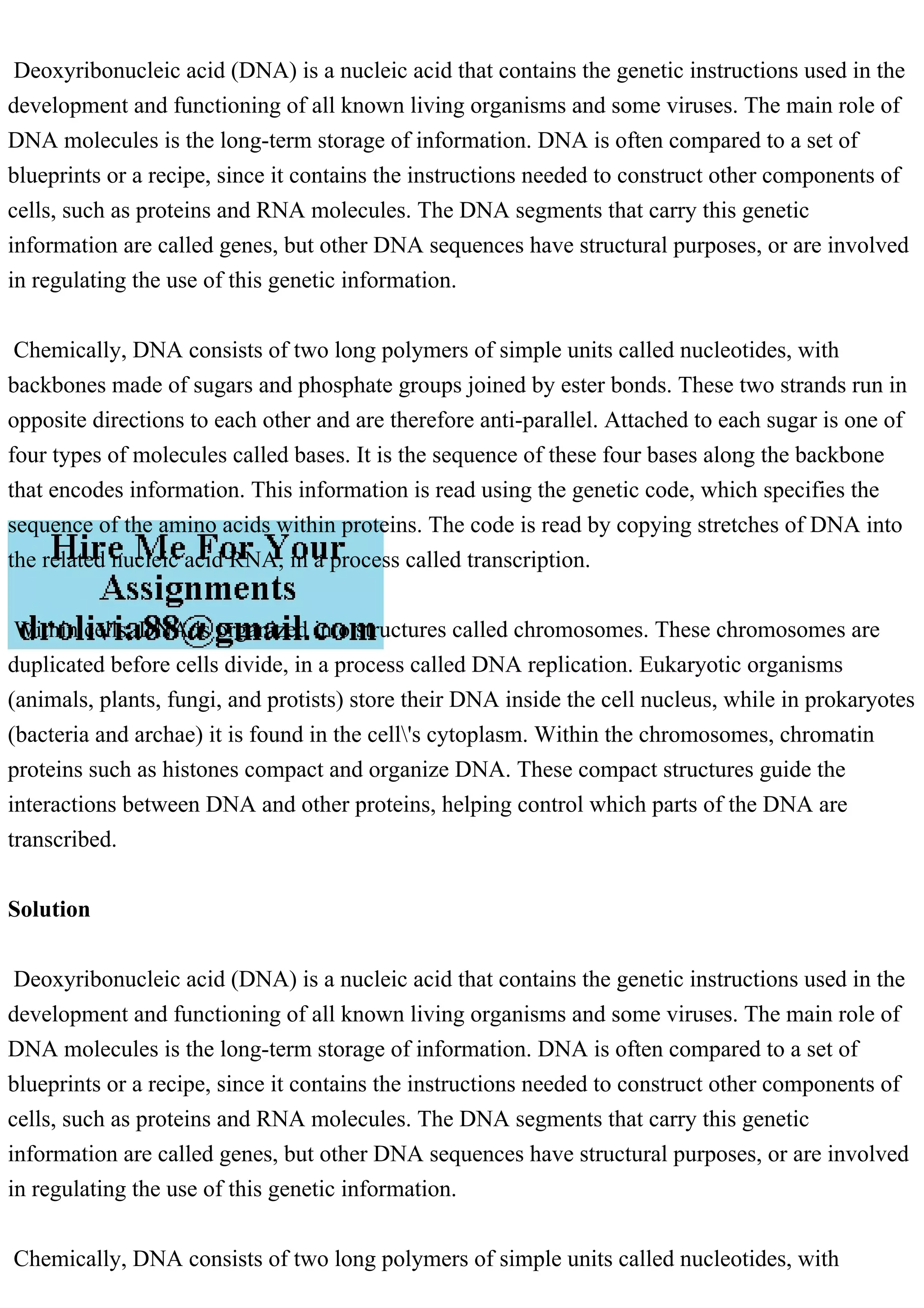 Deoxyribonucleic acid (DNA) is a nucleic acid that contains the gen.pdf