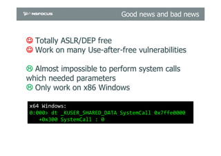 DEP/ASLR bypass without ROP/JIT | PPT