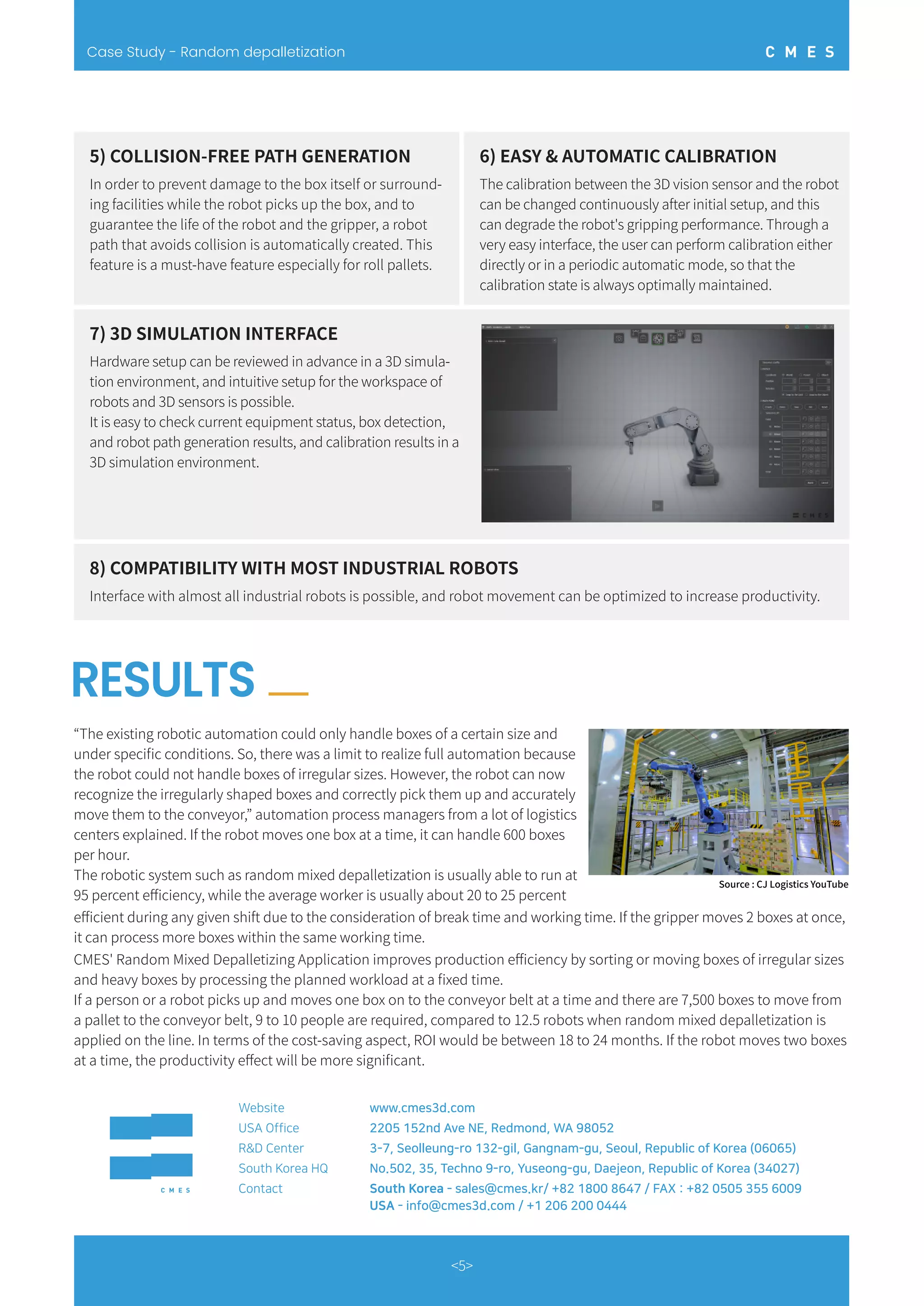 Innovative Random Depalletization Solution | CMES Robotics | PDF