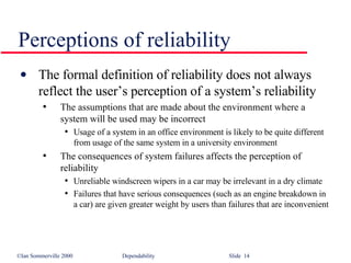 Depandability in Software Engineering SE16 | PPT