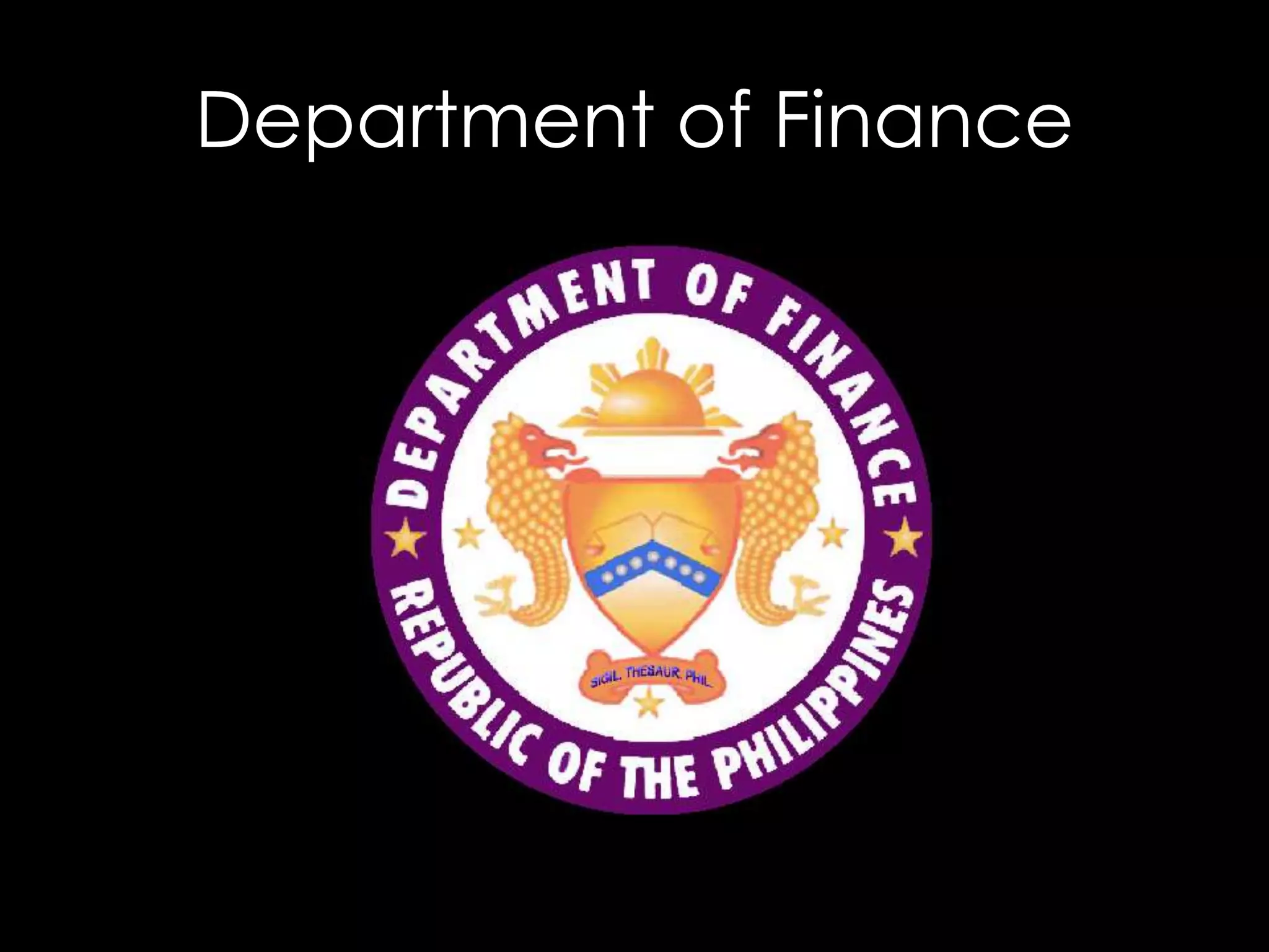 Mandate and Vision-MIssion of Department of Finance, Department of ...