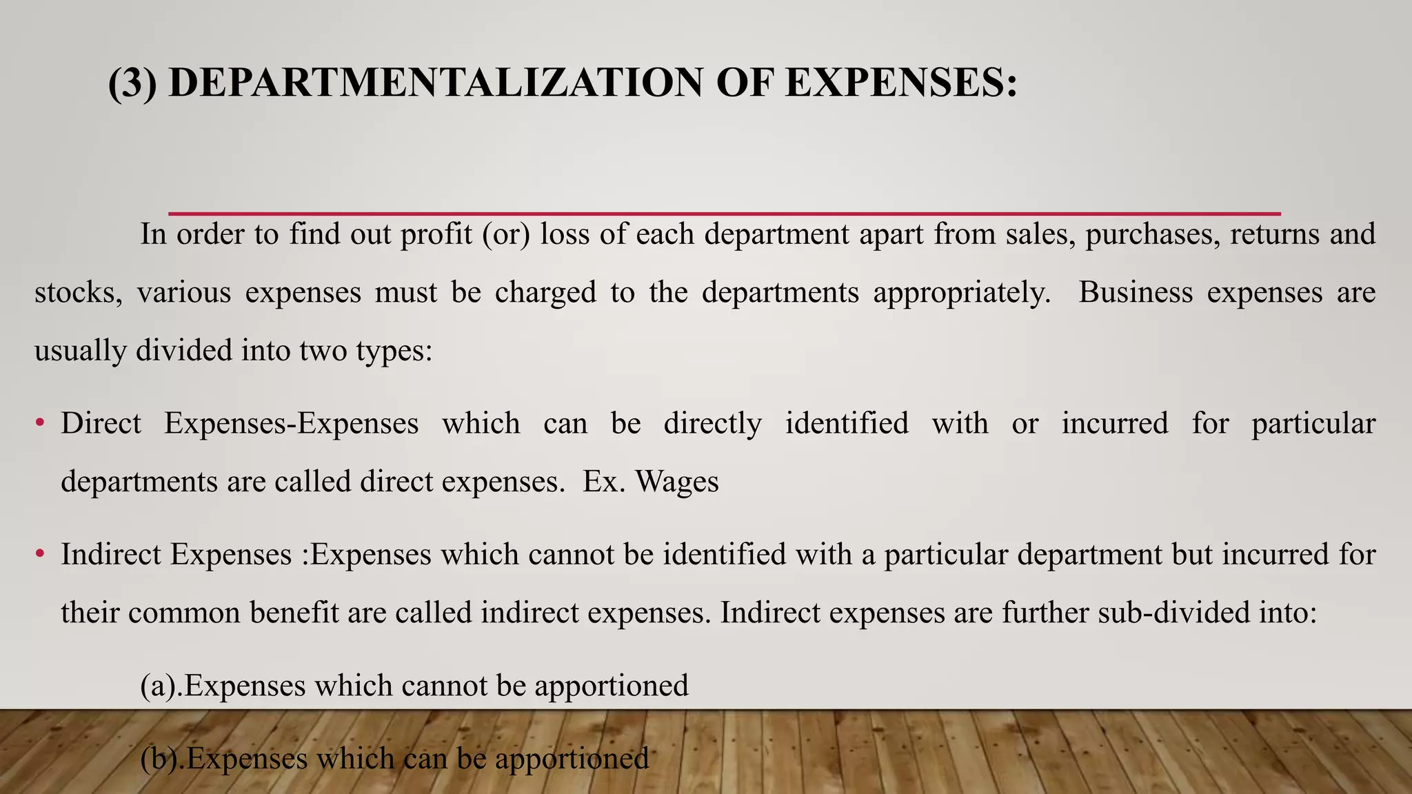 Departmental accounting | PPTX