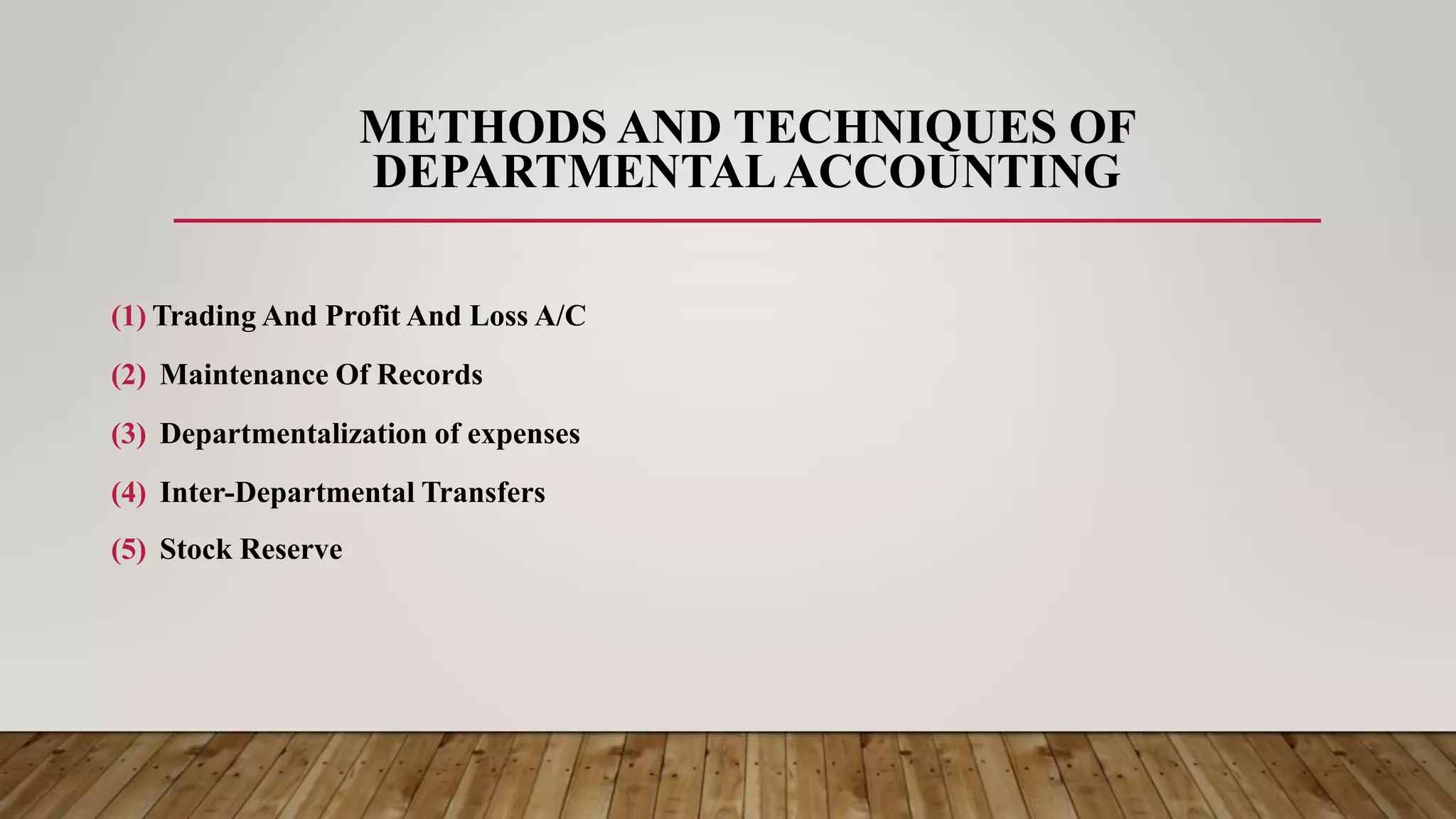 Departmental accounting | PPTX