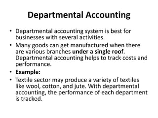 Departmental Accounting with practical problem | PPTX