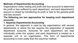 ACCOUNTING FOR BUSINESS.II DEPARTMENTAL ACCOUNTS. | PPTX