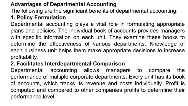 ACCOUNTING FOR BUSINESS.II DEPARTMENTAL ACCOUNTS. | PPTX | Business ...