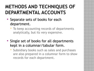 Departmental_Accounts - financial accounting | PPTX