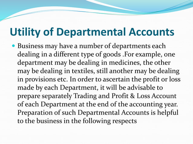 Departmental Accounts understanding and solving | PPT