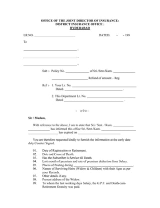 Departmental information form | PDF