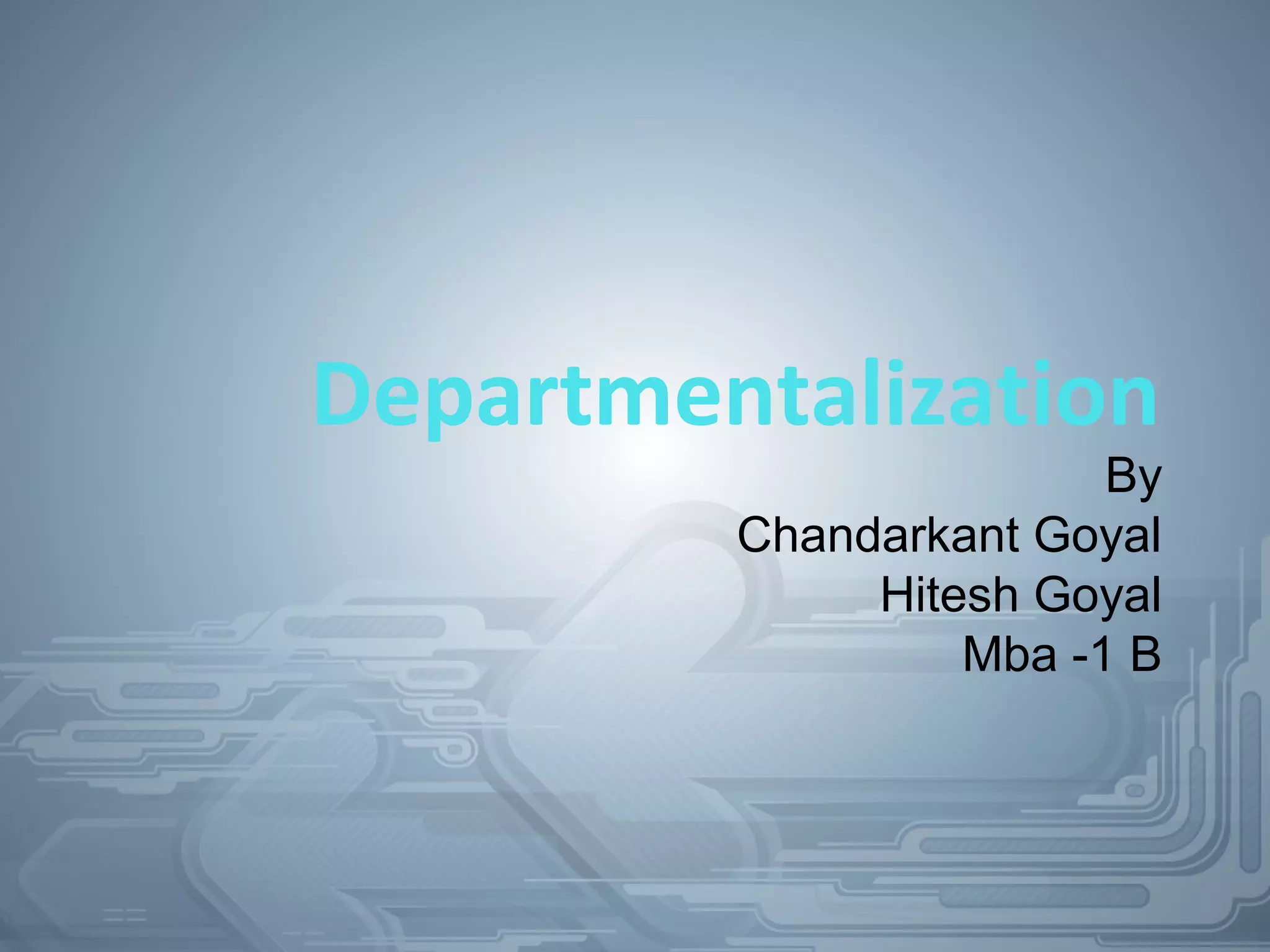Departmentalization | PPT