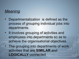 Departmentalization | PPT