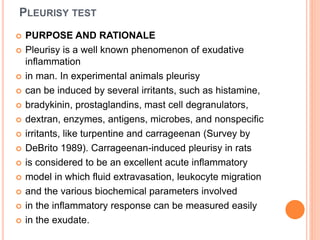 Experimental models for Antipyretic, analgesic and anti inflammatory ...