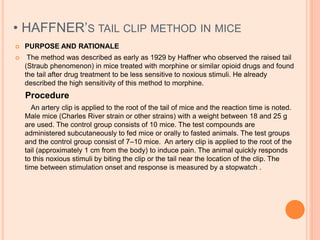 Experimental models for Antipyretic, analgesic and anti inflammatory ...