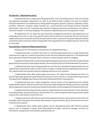 Departmental store Project - Tinsukia College | DOCX