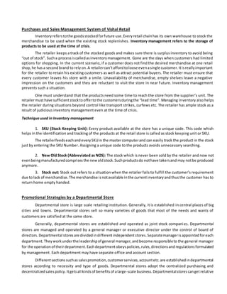 Departmental store Project - Tinsukia College | DOCX