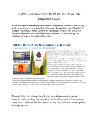Departmental Undertaking- Indian Railway | PDF