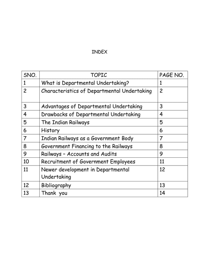 Departmental Undertaking- Indian Railway | PDF | Rail Travel | Travel Type