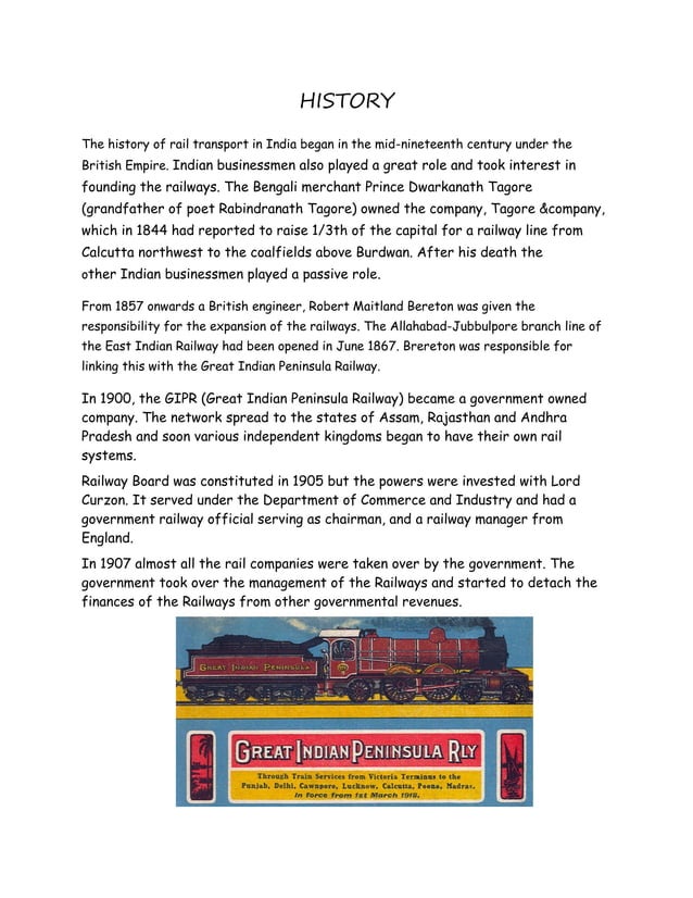 Departmental Undertaking- Indian Railway | PDF | Rail Travel | Travel Type