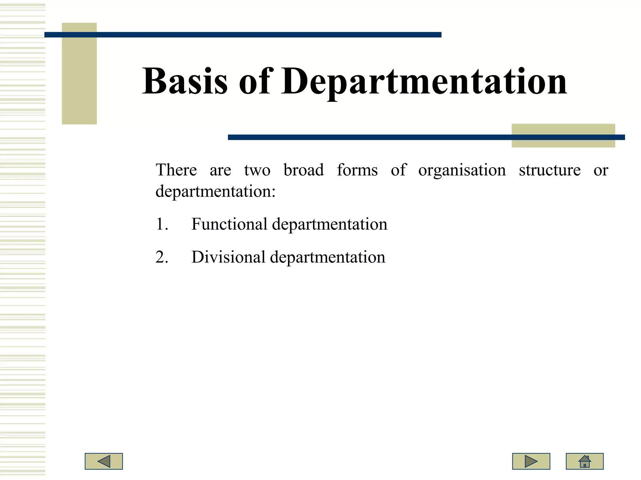 Departmentation | PDF