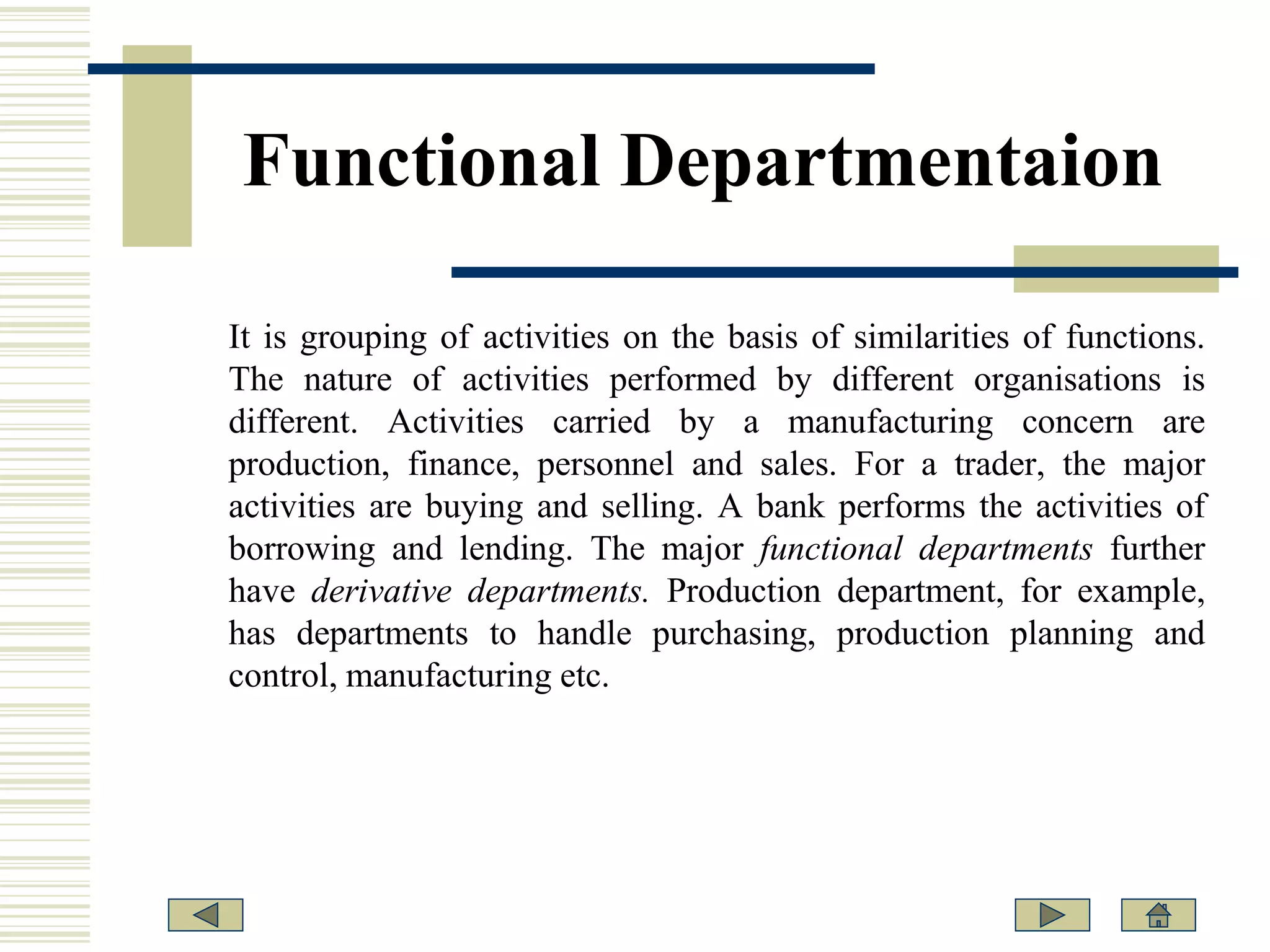 Departmentation | PDF