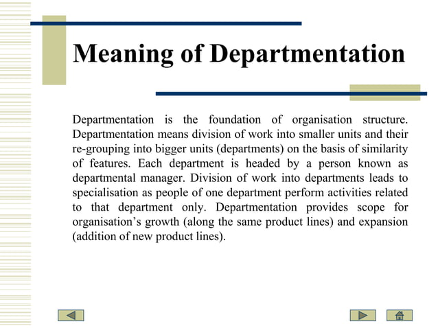 Departmentation | PPT | Free Download