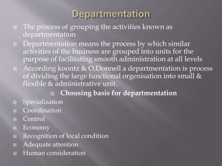 Departmentation | PPTX