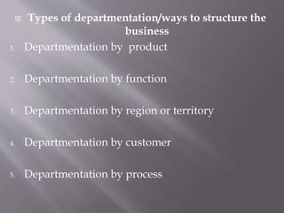 Departmentation | PPTX