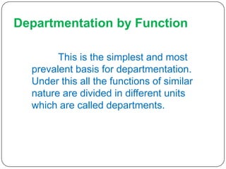 Departmentation methods | PPTX