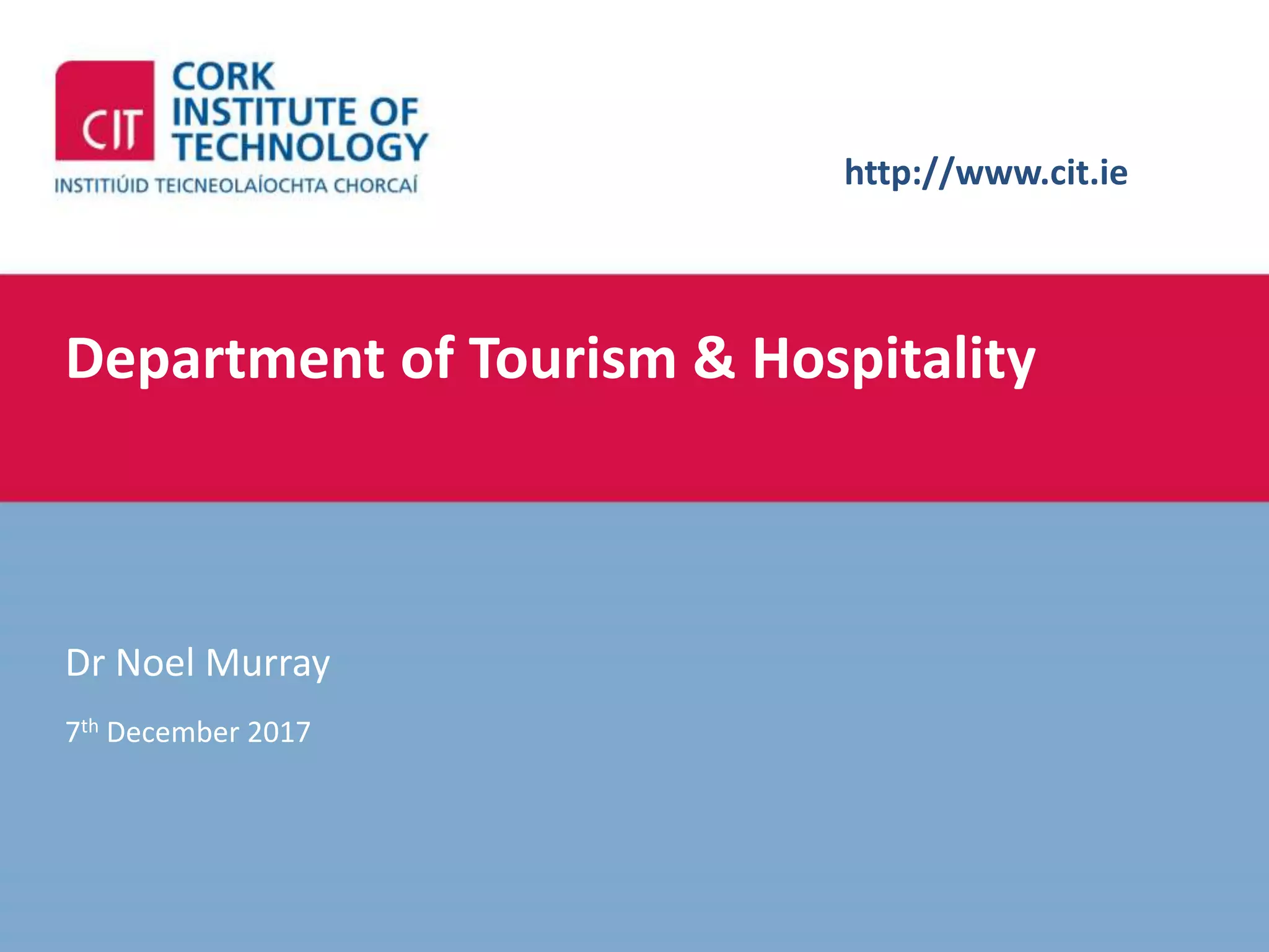 Department of Tourism & Hospitality | PPT