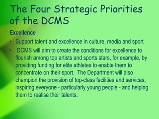 DEPARTMENT OF CULTURE, MEDIA & SPORT | PPTX | Children\'s Health ...