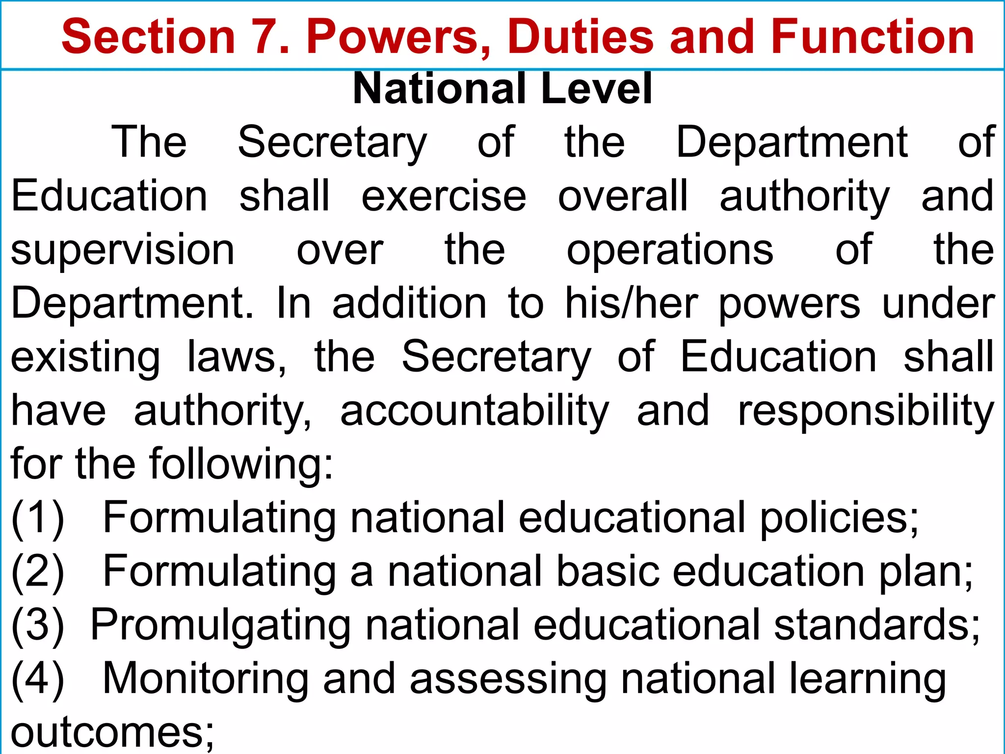 Department of Education (DepEd) Management Structure | PPTX