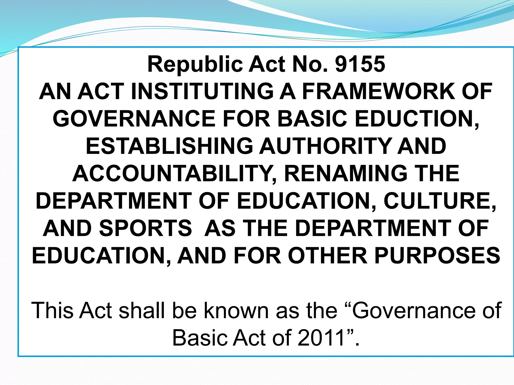 Department of Education (DepEd) Management Structure | PPTX