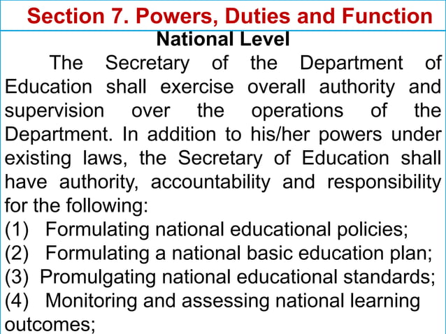 Department of Education (DepEd) Management Structure | PPTX