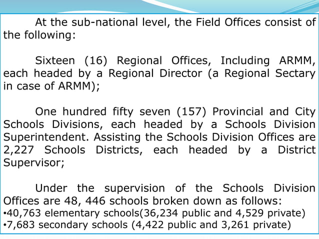 Department of Education (DepEd) Management Structure | PPTX