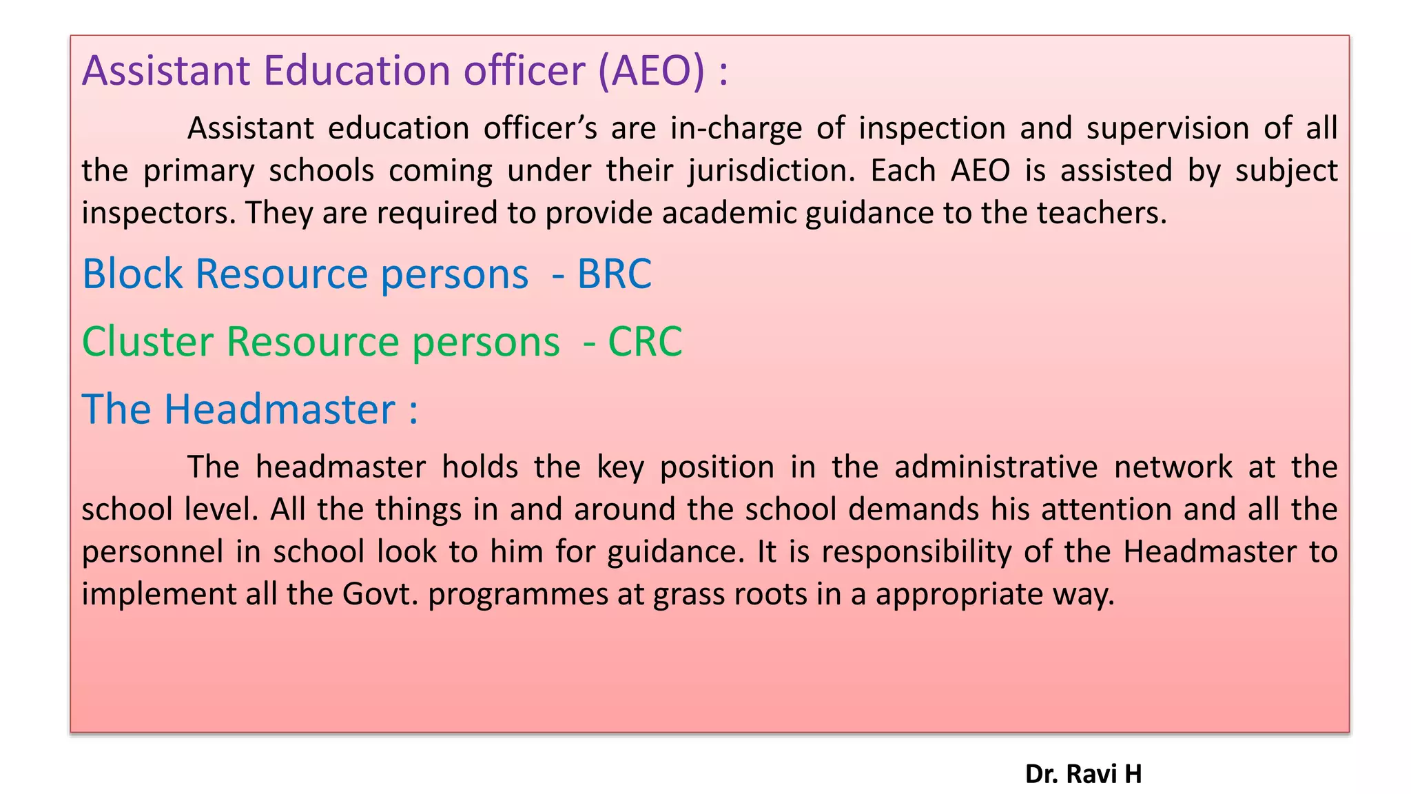 Role of Officials in Official Hierarchy of Department of Education ppt.pptx